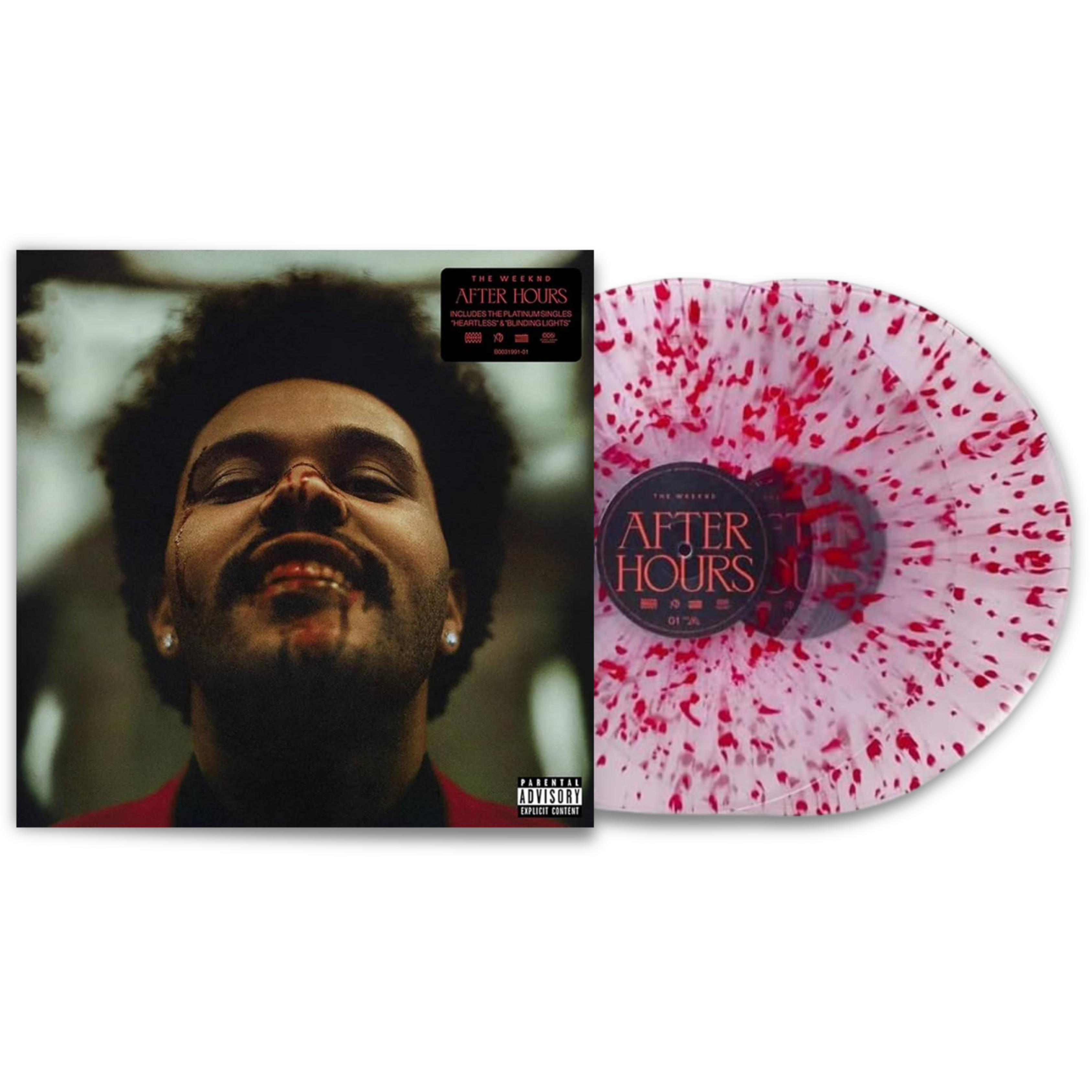 The Weeknd – After Hours (2LP, Clear W/ Red [Blood] Splatter Vinyl ...