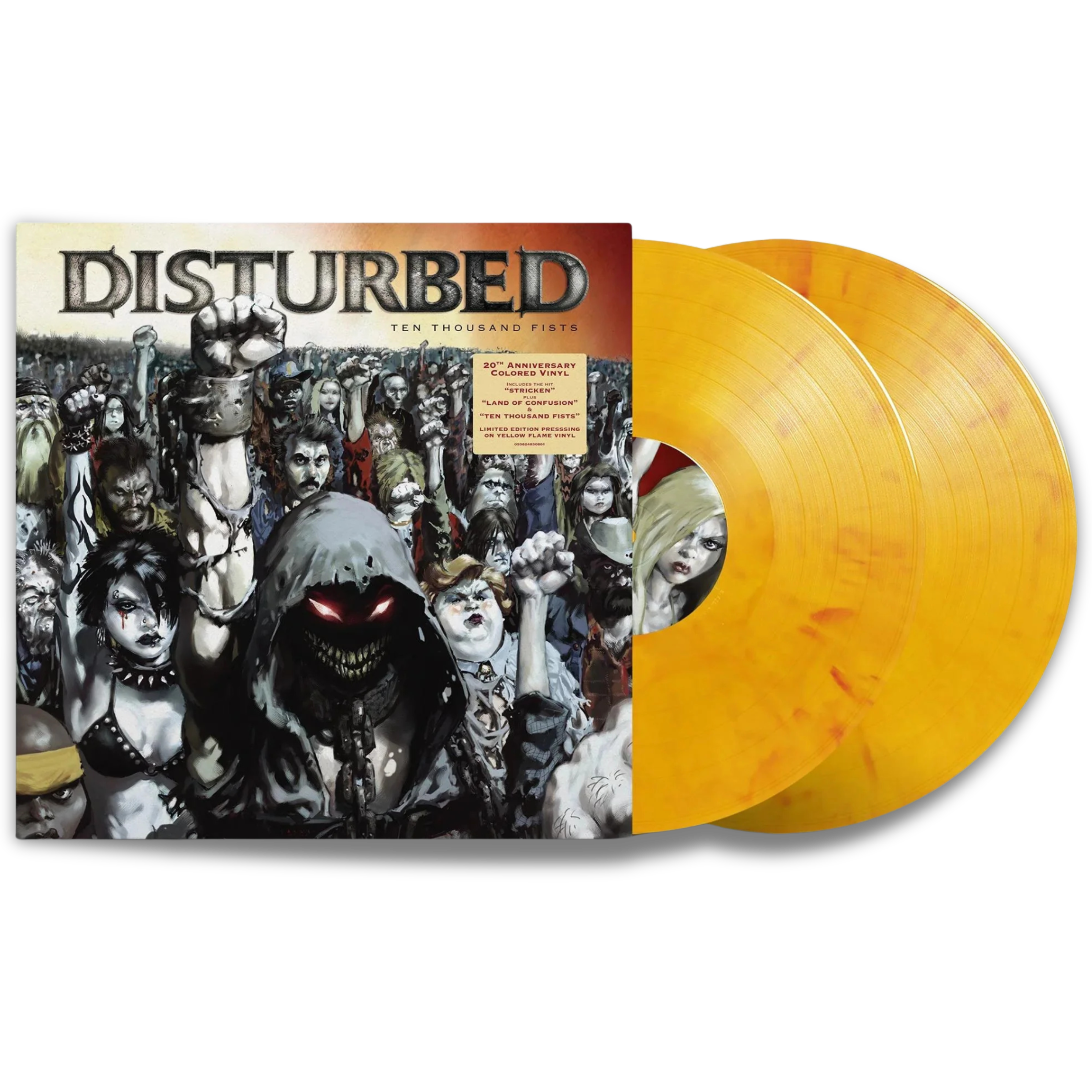 Disturbed – Ten Thousand Fists (2LP, Yellow Flame Vinyl, 20th Annivers ...